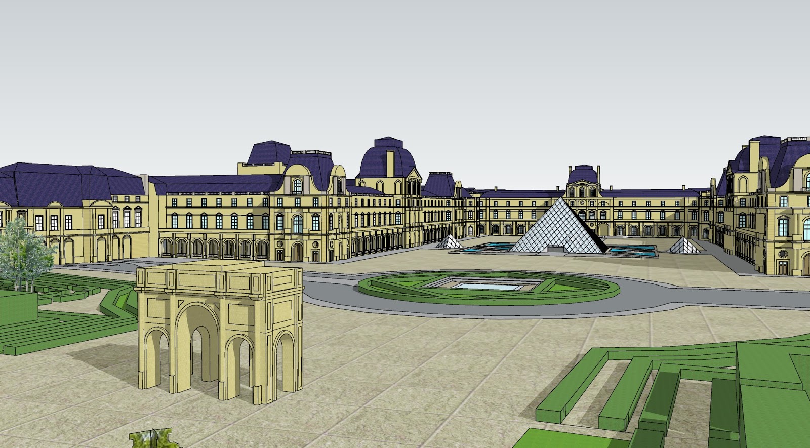 Louvre Museum, Paris, France 30/06/2018 - Let's SketchUp!