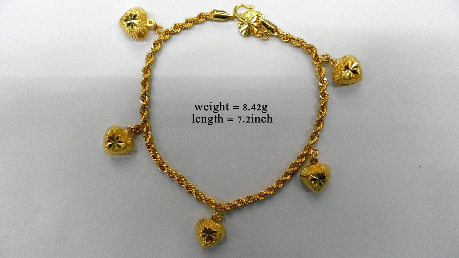 Emas murah: Rantai Tangan Buah Gantung