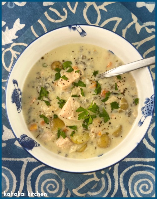 Kahakai Kitchen: Creamy Wild Rice & Salmon Soup (Chowder?) for Souper ...