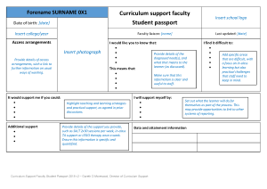 Student Passport Template - Collage Template