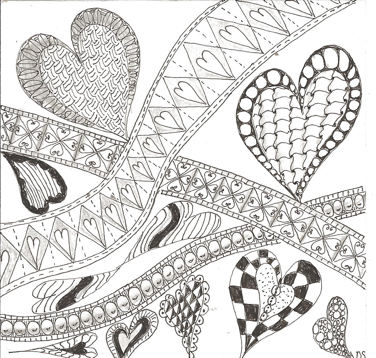 Hunkey Dorey Land: More valentine zentangles and quotes