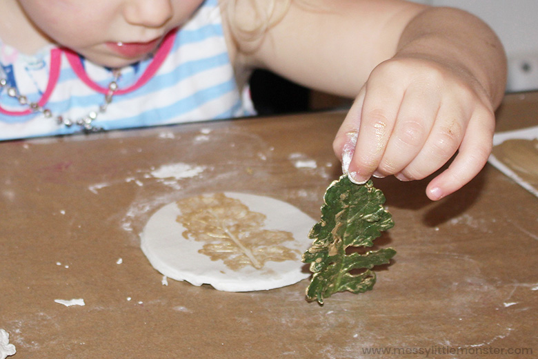 Clay Leaf Bowl - Air Dry Clay Art Project - Messy Little Monster