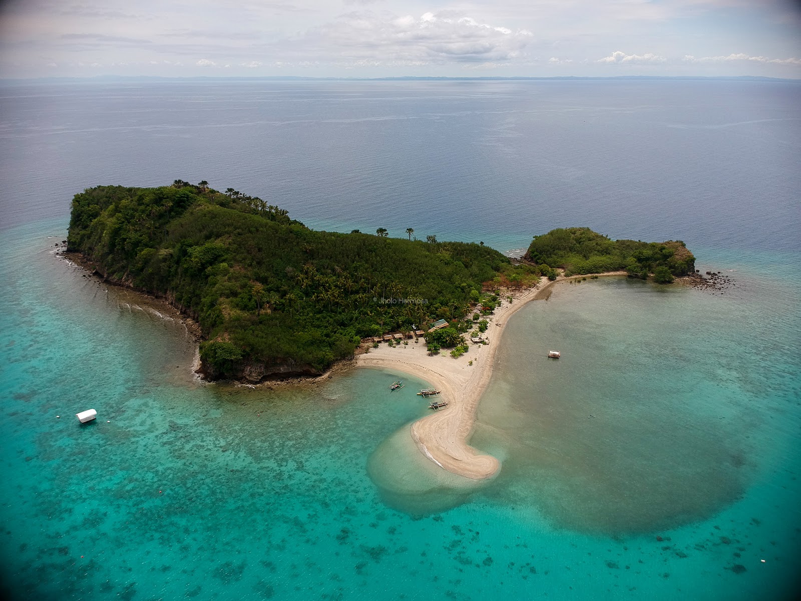 Drone shot of Hakupan Island in Santa Cruz, Marinduque - MARINDUQUE.GOV.PH