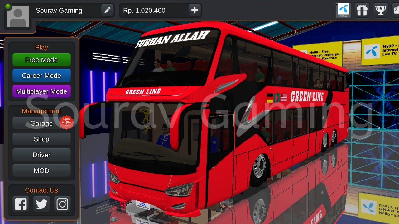 SR2 XDD Bangladeshi Bus Skin For Bus Simulator Indonesia | Bussid BD ...