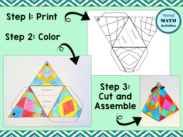 Mitchell MATH Activities: DIY Holiday Ornament Craft Combines Geometry ...