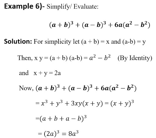 Mathematics : Mathematics Formula Algebra - Identities