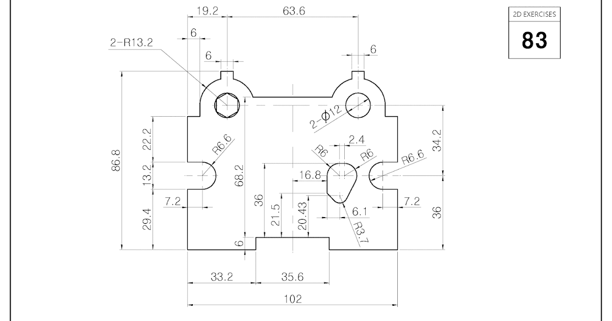 2D CAD EXERCISES 83 - STUDYCADCAM