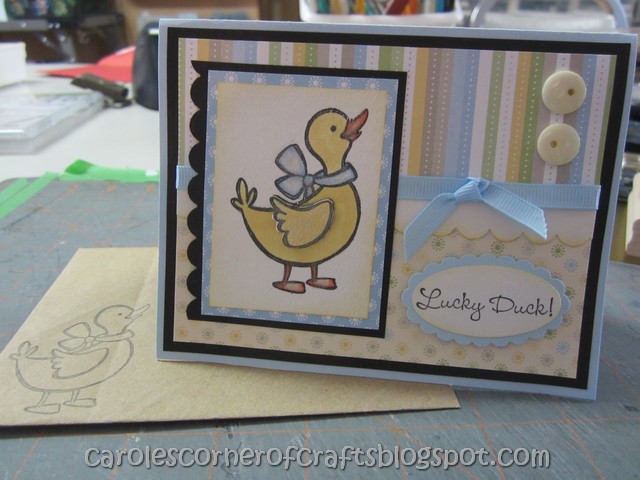 Carole's Corner of Crafts: SU265 Lucky Duck Baby Card