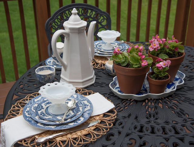 House in the Mountains: Blue and White Transferware