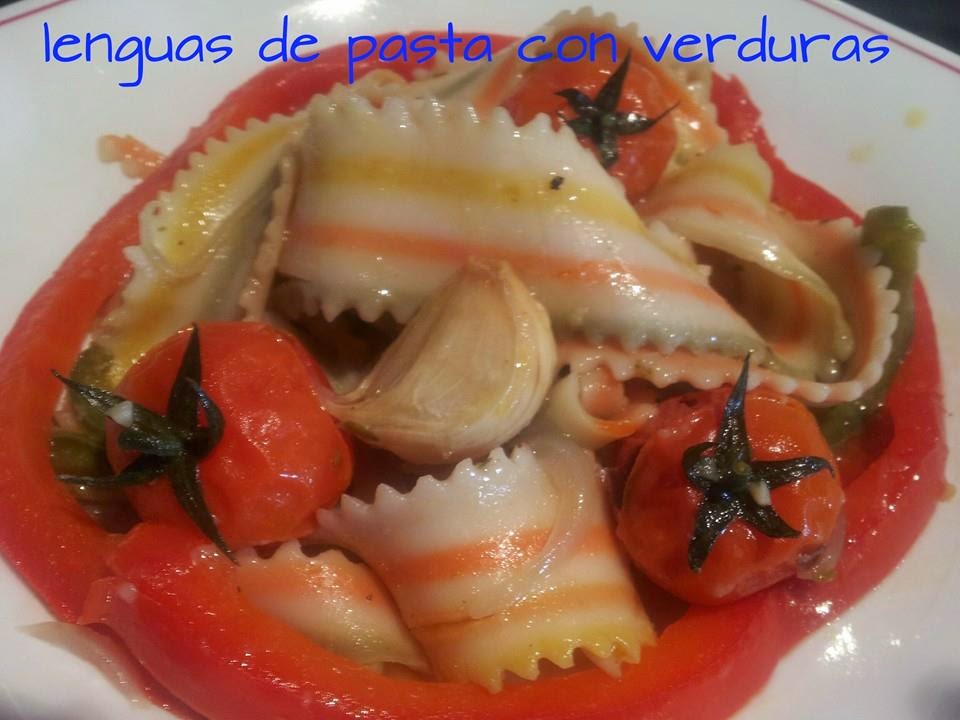 Cocina con Imaginación: Lenguas de pasta con verduras