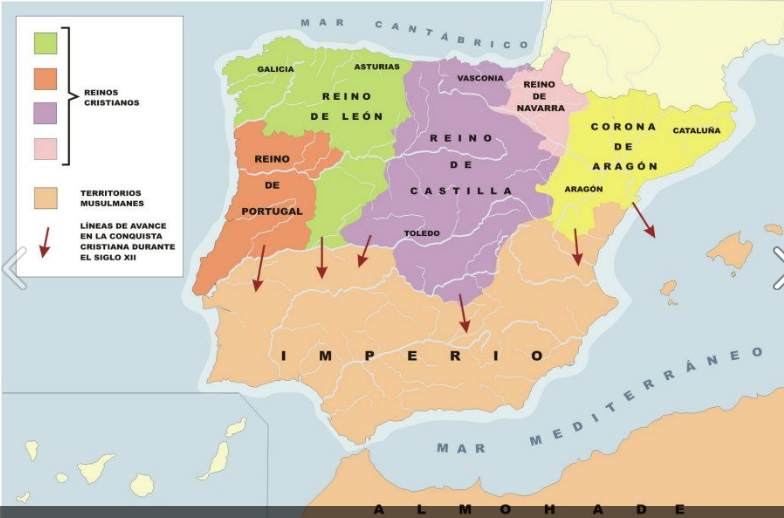 Historia para aburrir: MAPAS EVOLUCIÓN DE AL-ANDALUS Y LOS REINOS ...