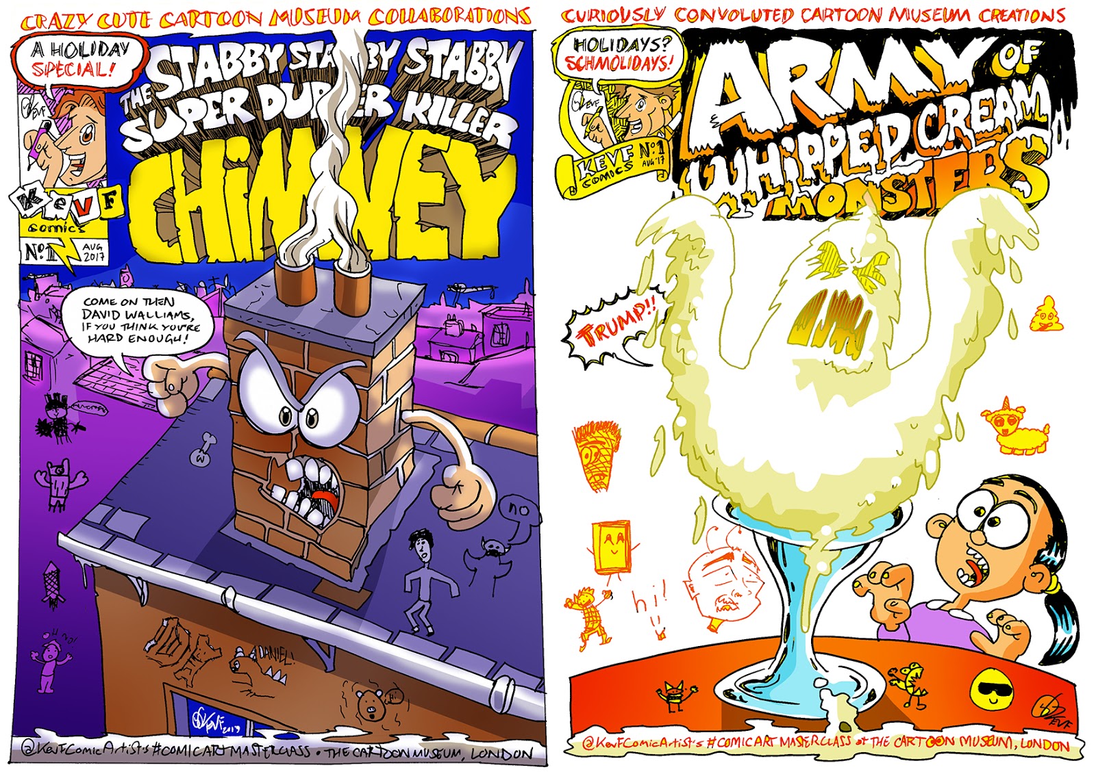 Kev F comic art: Gooey Disease That Made Us Poop Rainbows - comics by kids