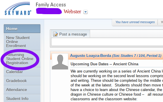 The Skyhawk Trail: Returning Students - Register Online and Save a Trip ...