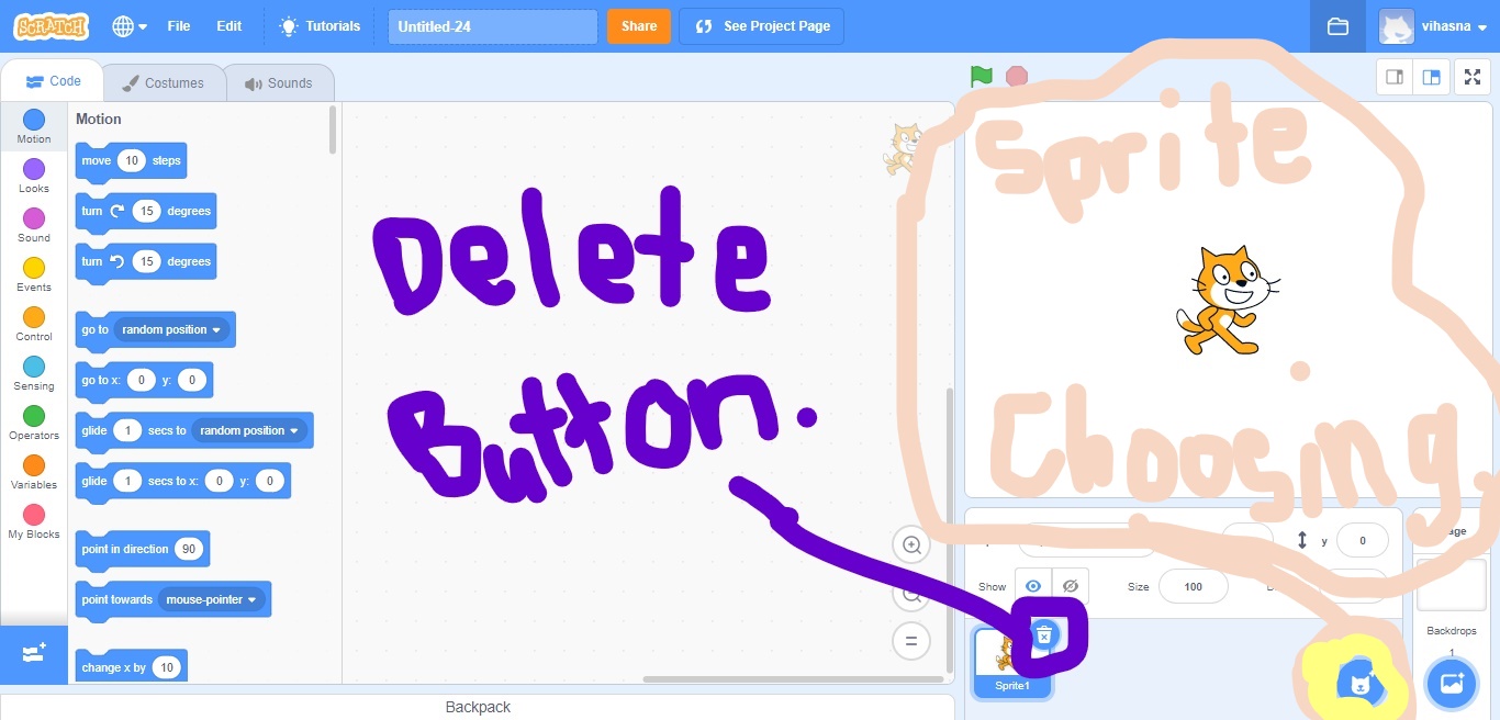 How to make a Talking Sprite Project.