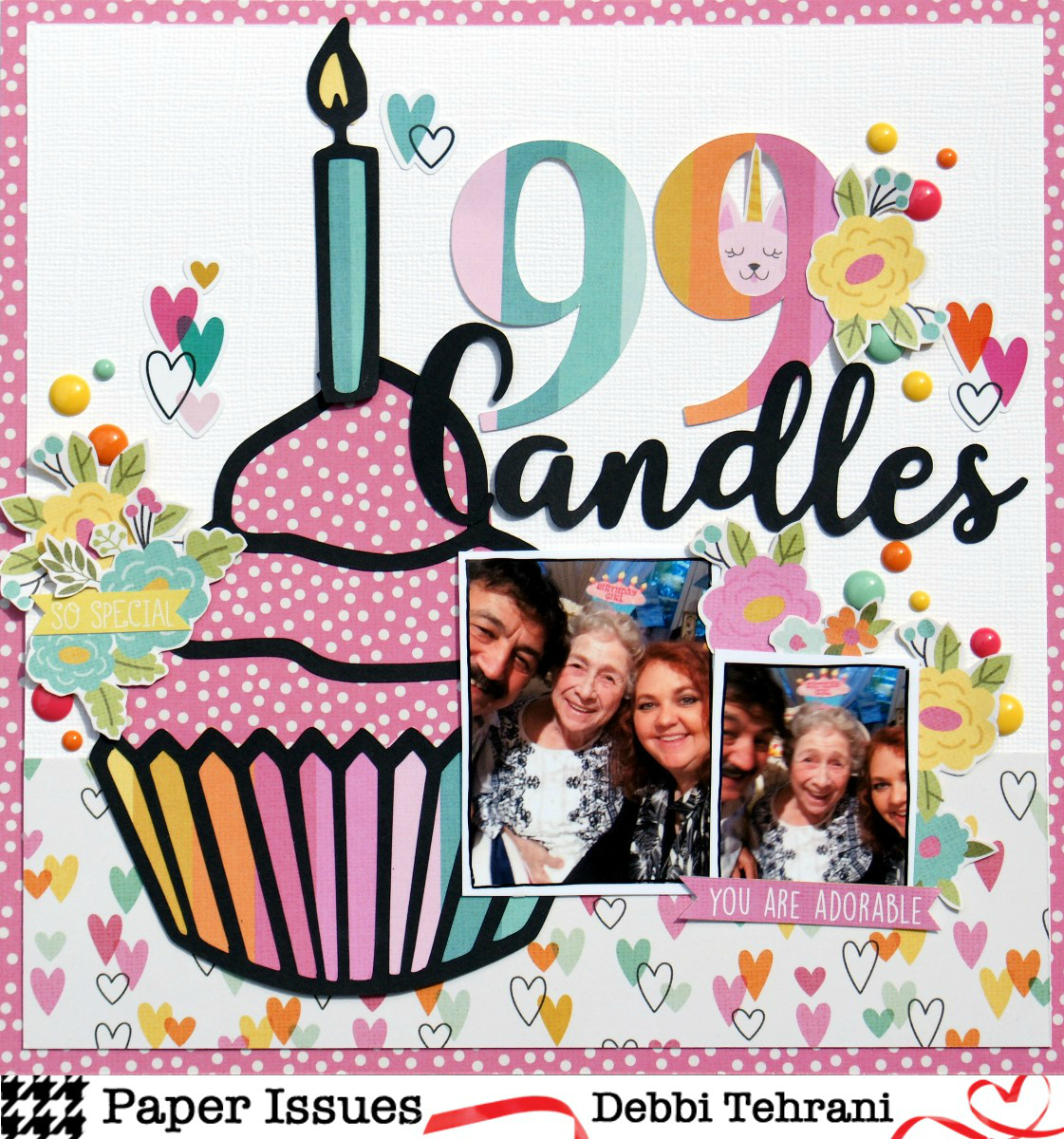 Little Scraps of Magic: 99 Candles {Paper Issues Let's Party Challenge}