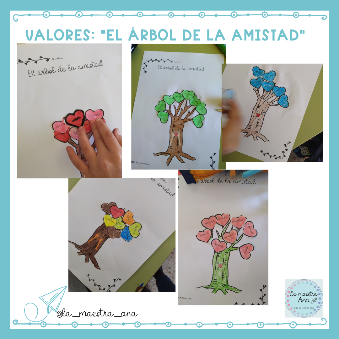 Tizas de colores: "El árbol de la amistad"
