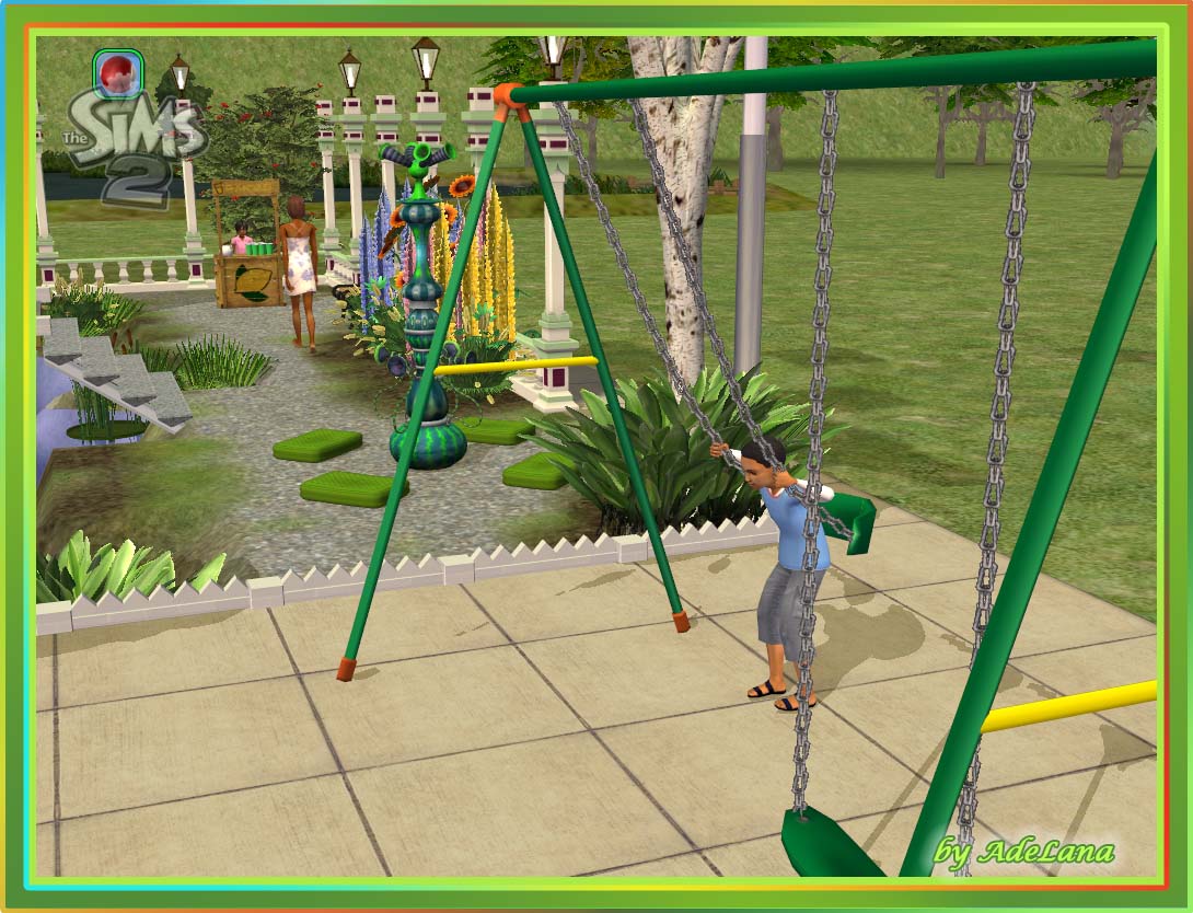 My Sims city block: "Цвета радуги" кафе (The Sims 2)