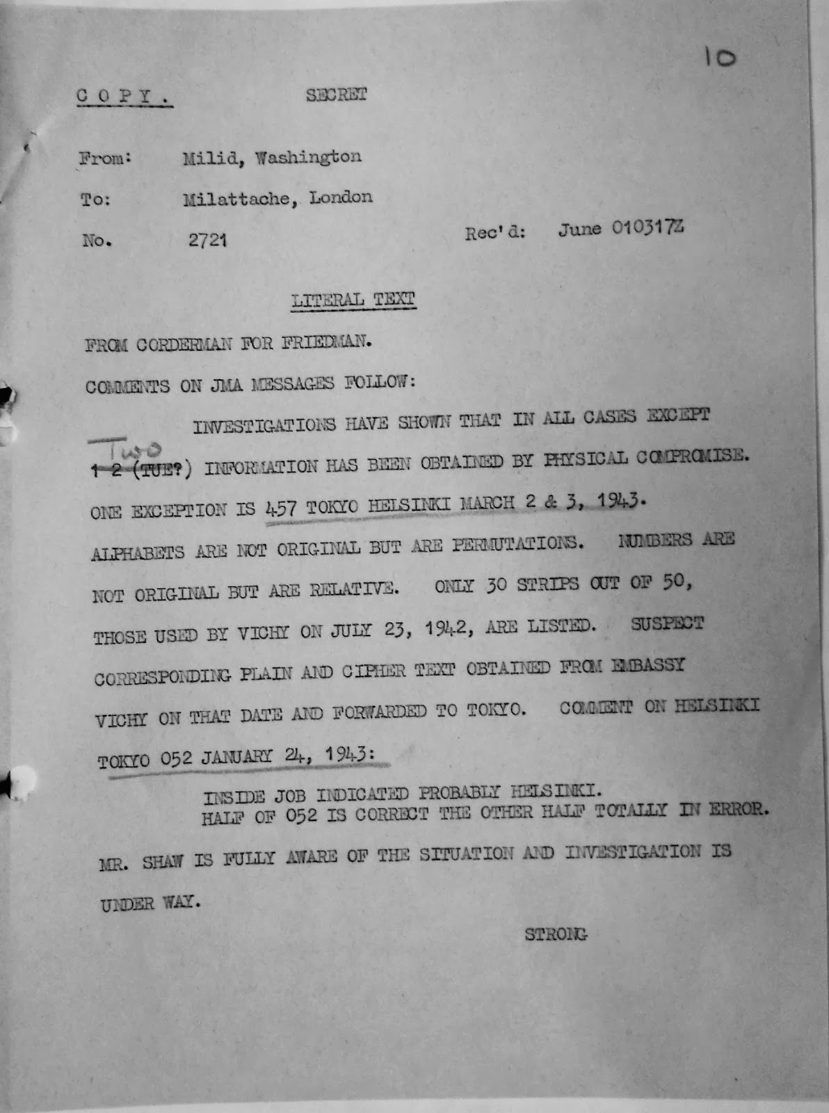 Christos military and intelligence corner: United States cryptologic ...