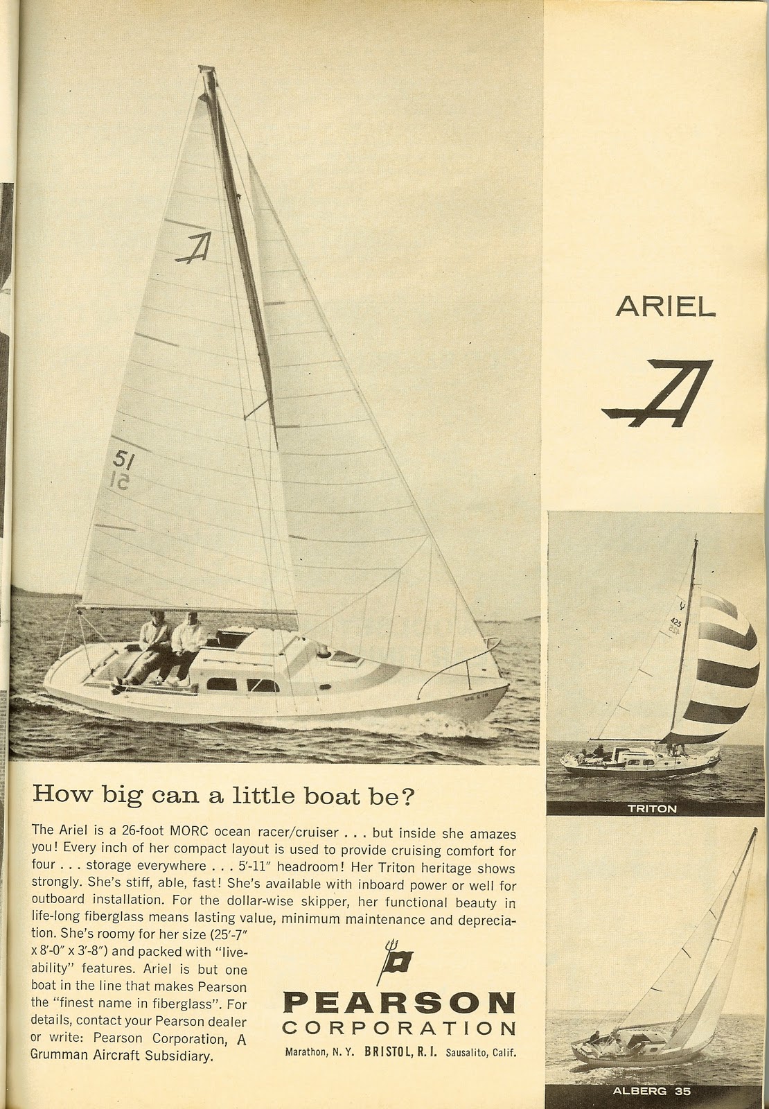 Four Bees: 1963 Popular Boating Magazine and Boating Advertisements