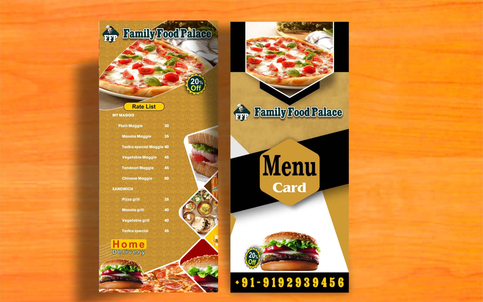 Menu Cards-Order Online - Rabi Ra