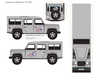SP. Papel Modelismo: PaperCraft Land Rover Defender 110 TD4