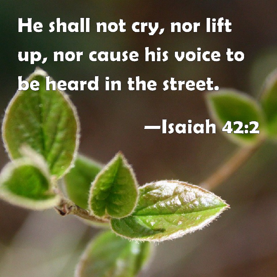 Driven to Drink: Isaiah 42:1-9 The Silent Servant
