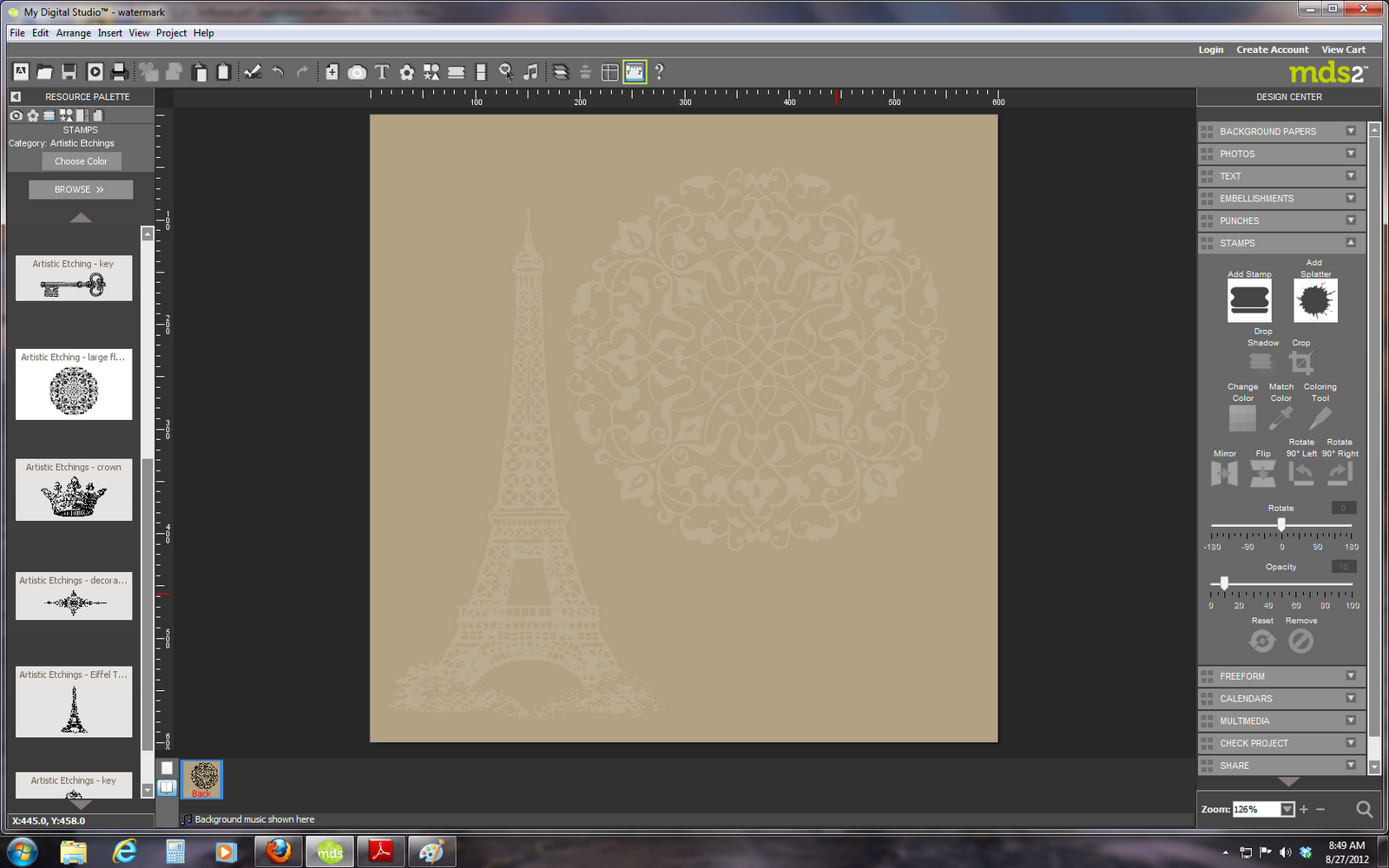 Stampin' with Paula: MDS Monday: Watermark Feature