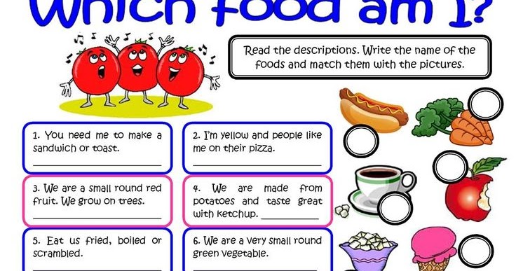 ENGLISH AT 297 SCHOOL: Which food am I?