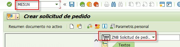 MISAPIZU: Crear SOLPED con Maestro de Servicios.