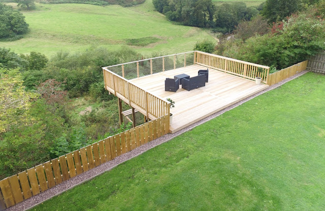 More high level decks and sloping gardens