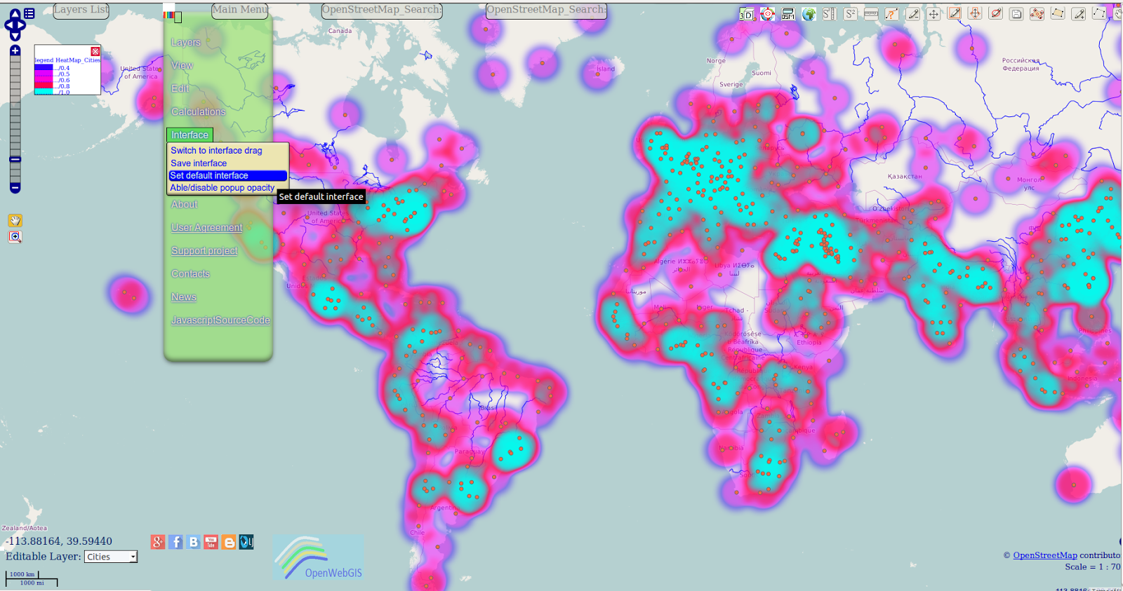 OpenWebGIS is free online GIS: Developing the new interface design of ...