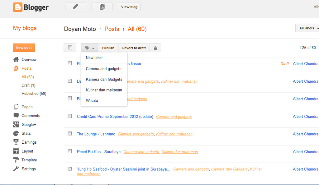 Blogger interface Rant - Labels fiasco (Update with solution)