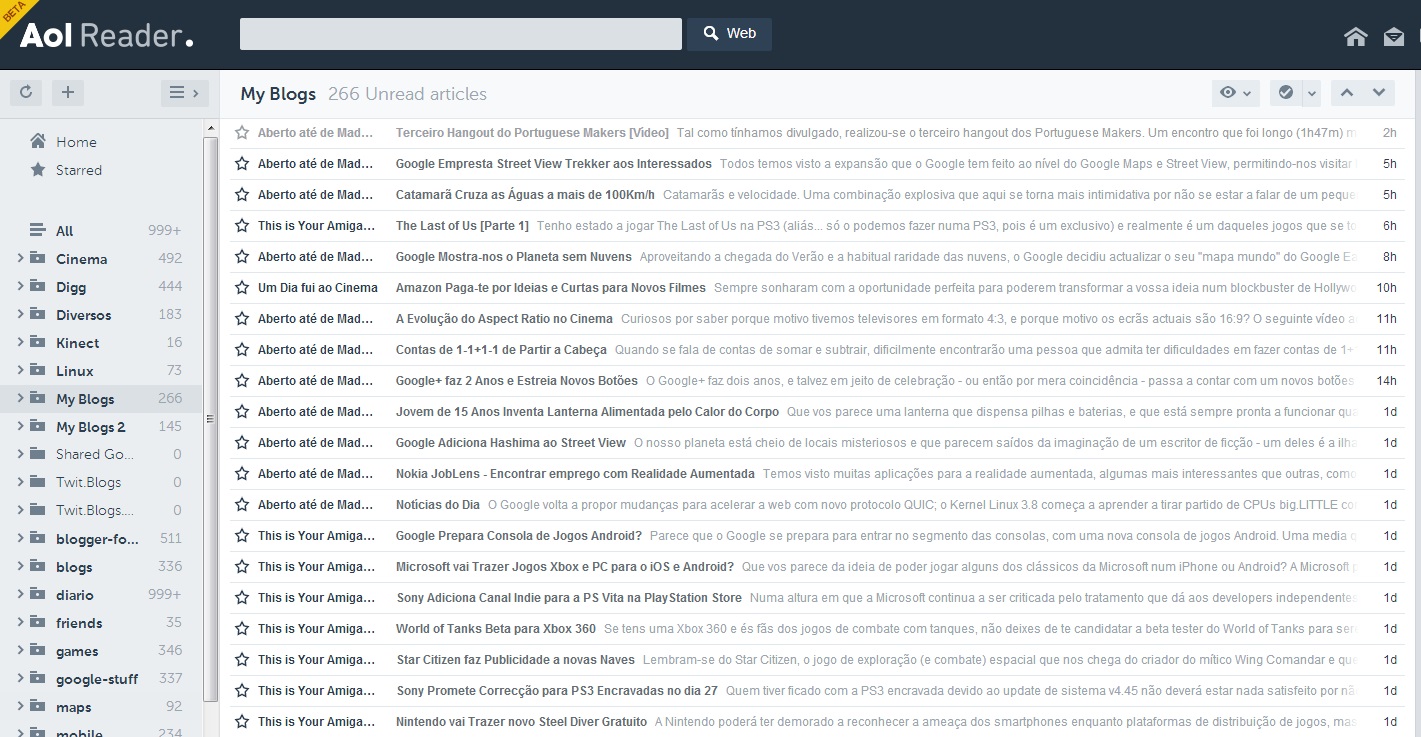 As Alternativas ao Google Reader | Aberto até de Madrugada
