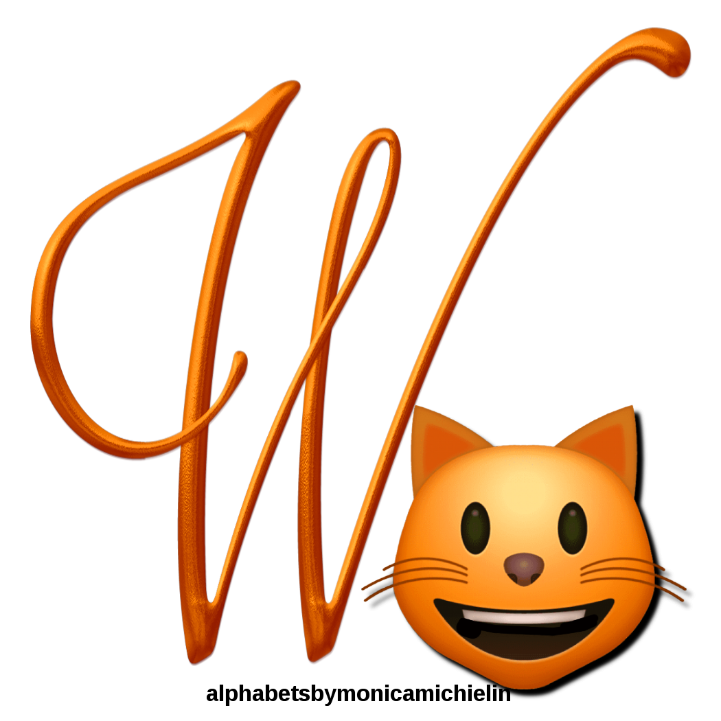 M. Michielin Alphabets: CAT EMOTICON EMOJI ALPHABET PNG
