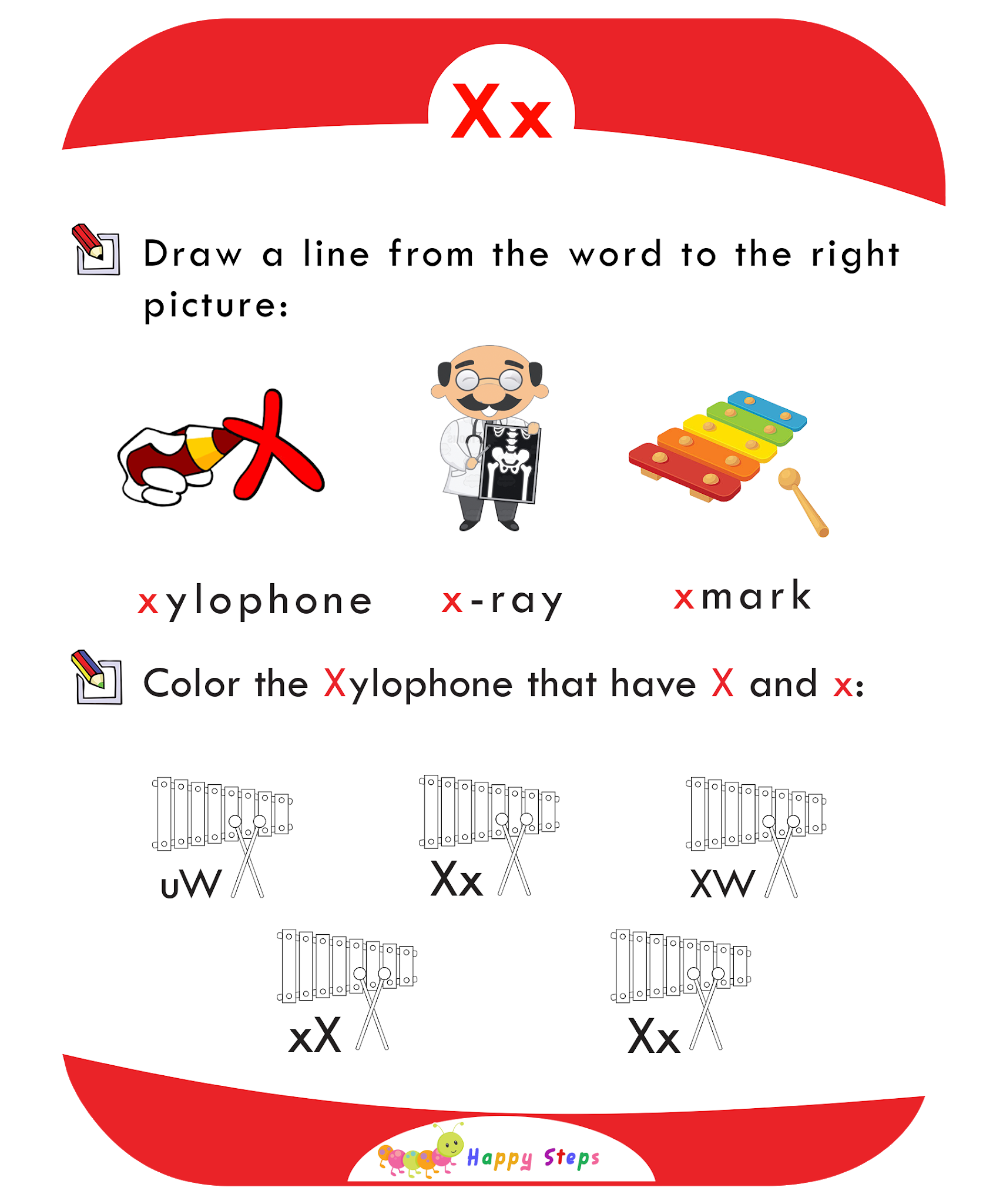 Activity Worksheet -1 letter X