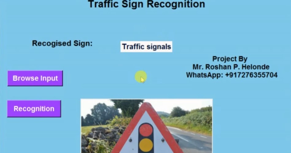 Traffic Sign Recognition Using Python Project Source Code ~ Matlabs Code