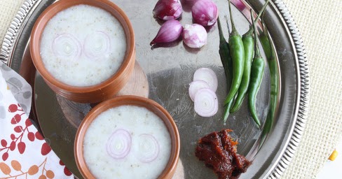 Sandhiya's Cookbook: Kambu Koozh | Kambu Kanji | Pearl Millet Porridge