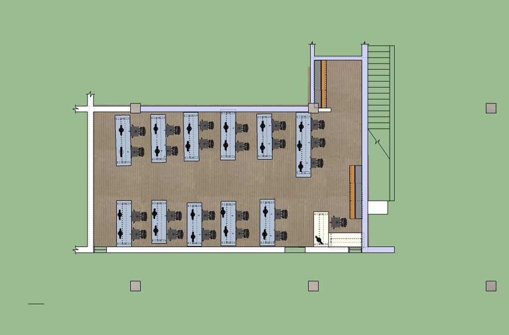 Design by Monica: SketchUp Rendering: Computer Lab