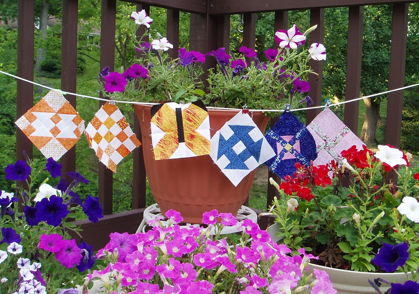 The Academic Quilter: Blocks among the flowers