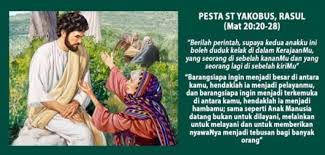 RENUNGAN ROHANI KATOLIK: YAKOBUS, RASUL