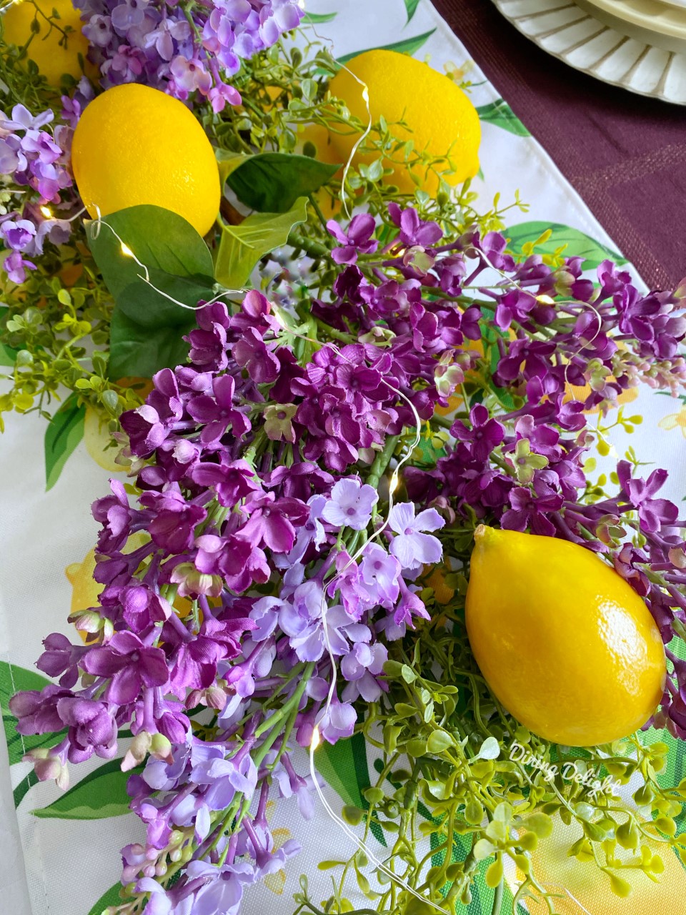 Dining Delight: Lilacs and Lemons Spring Tablescape