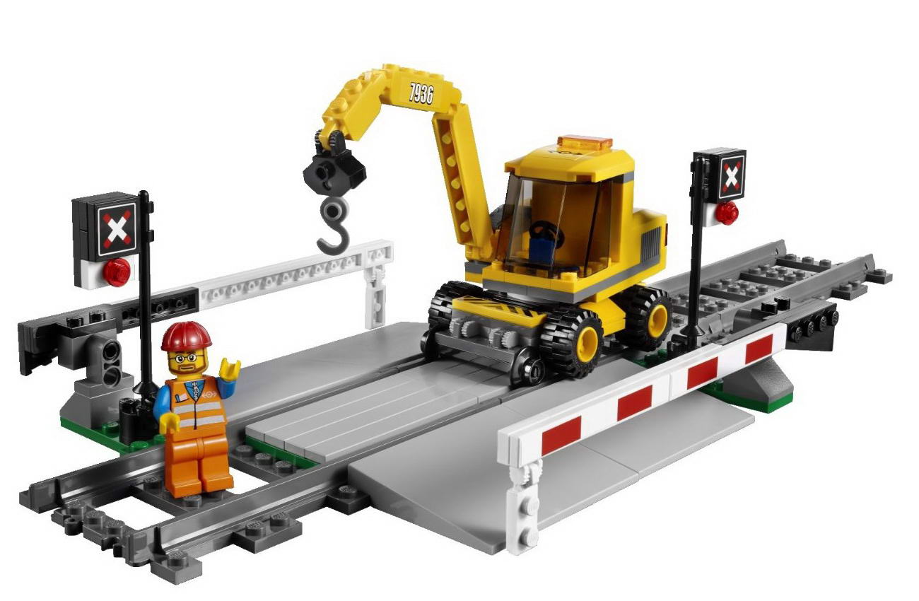 onetwobrick16: LEGO set database: set database: LEGO 7936 level crossing