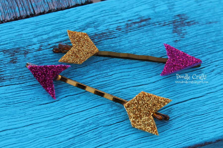 Glitter Cupid's Arrow Bobby Pins!
