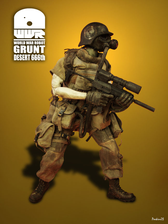 RED6: ThreeA 3A Ashley Wood WWR Grunt Desert 666th