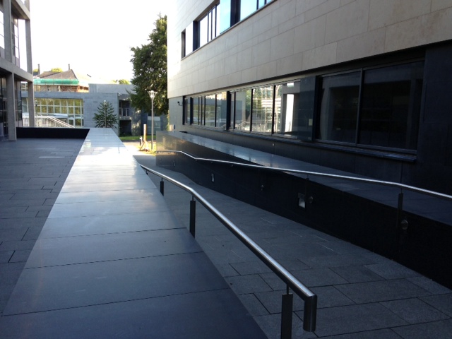 Temporary Entrance/Exit Routes to James Hardiman Library