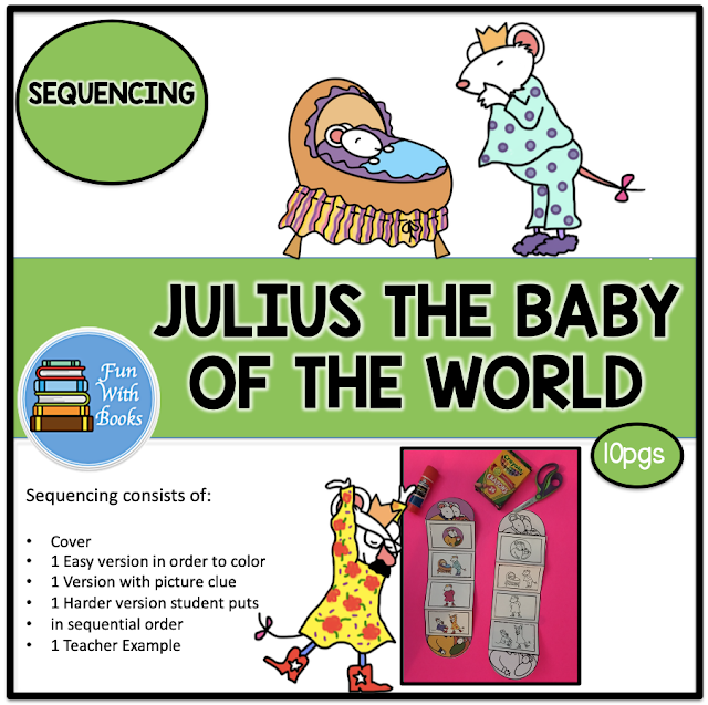 JULIUS, THE BABY OF THE WORLD SEQUENCING ~ Book Units by Lynn