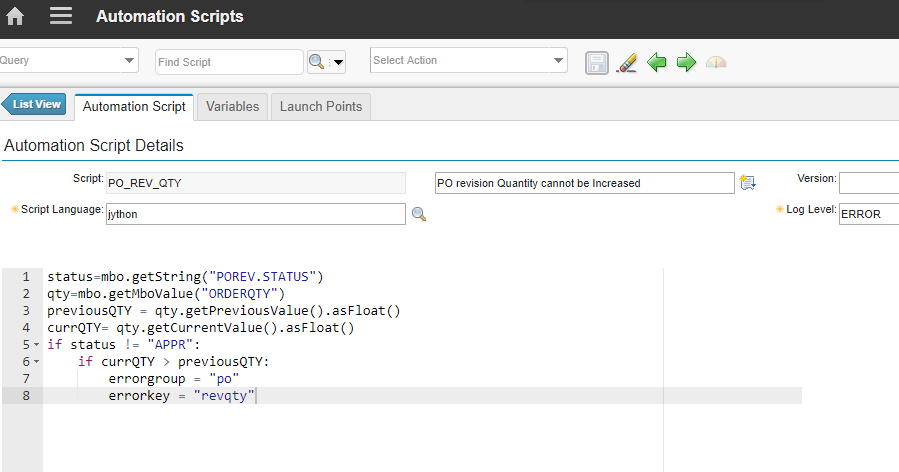 Automation for Restriction on Increasing PO Quantity for the PO Revision but Allow the Quantity ...