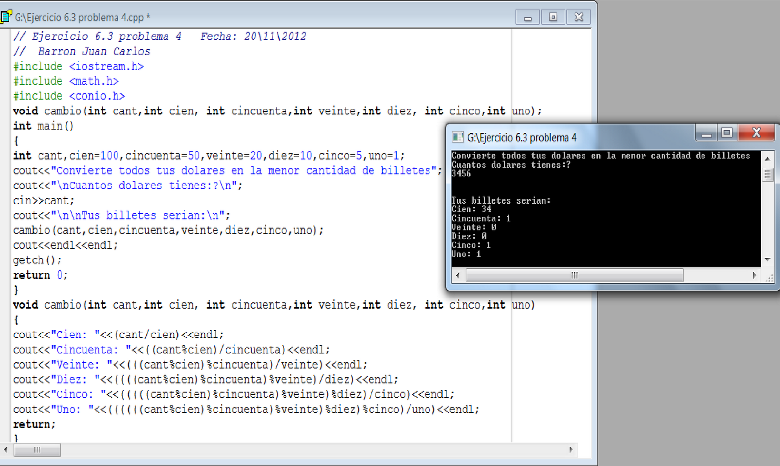 FUNDAMENTOS DE PROGRAMACION: TAREA 3 UNIDAD 4