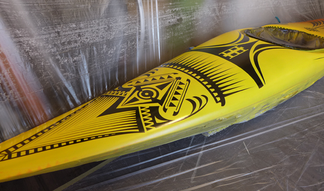 Creative Diary: Custom painting process of Taku's canoe"Flyin Bird of ...