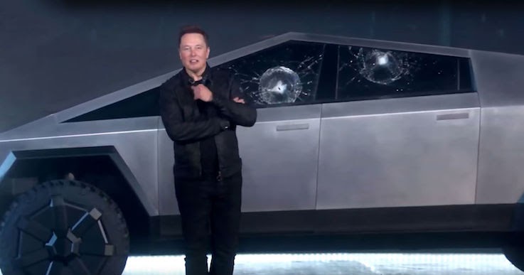TESLA PRESENTA EL INDESTRUCTIBLE AUTO DEL FUTURO Y VIDRIOS NO PASAN ...